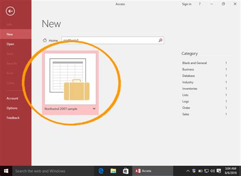 Access 2016 Install The Northwind Database