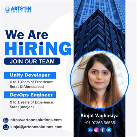 kinjal vaghasiya on linkedin hiringalerts hiring experienced freshers openings