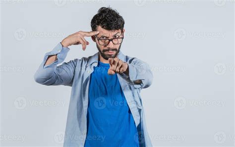 Annoyed Angry Man With Finger Pointing At Camera Bossy Man Pointing At Camera Face Of Angry
