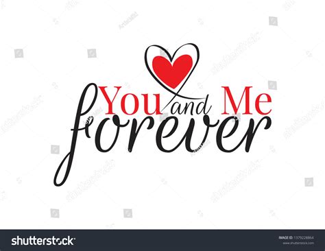 Wording Design You Me Forever Wall Stock Vector Royalty Free 1379228864
