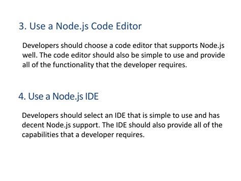 Ppt Best Practices For Node Js Development Powerpoint Presentation