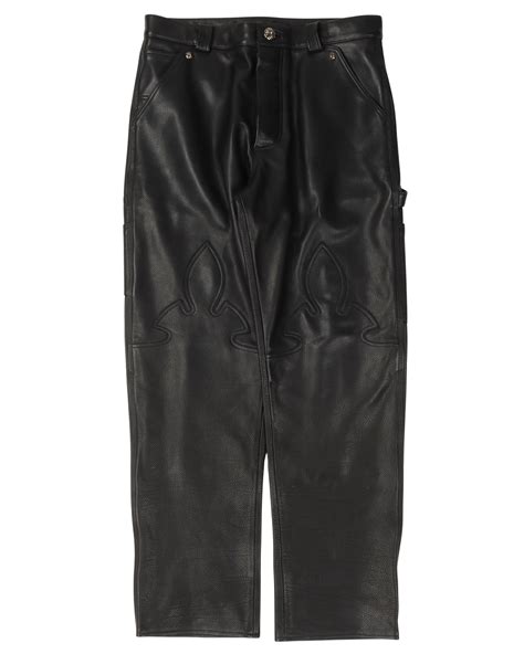 Chrome Hearts Leather Fleur Knee Carpenter Pants Justin Reed