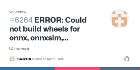 Error Could Not Build Wheels For Onnx Onnxsim Imagededup Which Is