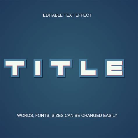 Premium Vector 3d Editable Text Effect