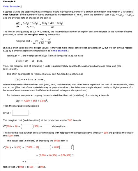 Solved Help Please Suppose C X Is ﻿the Total Cost That A