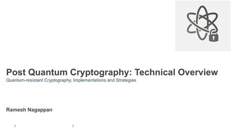 Post Quantum Cryptography Technical Overview Pdf Computing