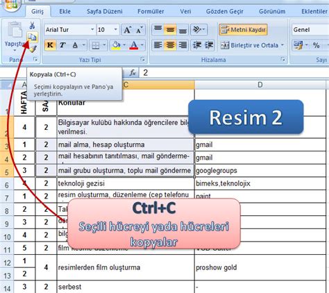 Excel Kısayolları