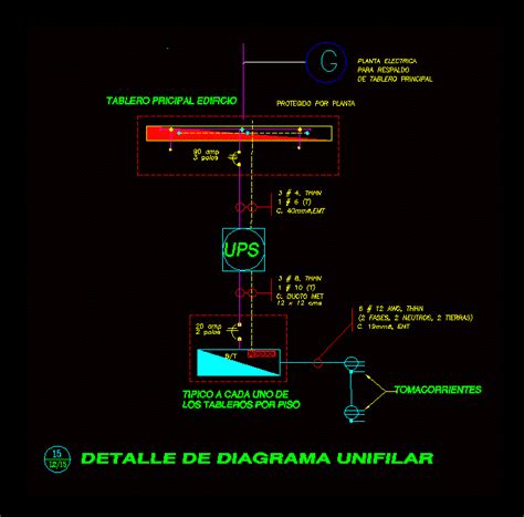 Line Diagram Ups Backup Dwg Block For Autocad • Designs Cad