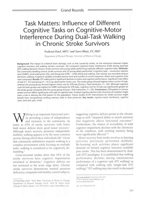 Pdf Task Matters Influence Of Different Cognitive Tasks On Cognitive