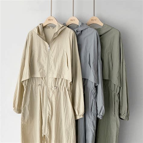 주문폭주💕핏 예쁨💛 홑겹 바스락 봄 가을 오버핏 후드 바람막이 사파리 롱 야상 점퍼 자켓 아우터 에이블리