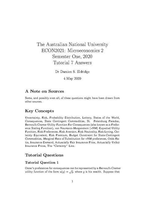 Tutorial 7 Answers Warning Tt Undefined Function 32 The Australian National University