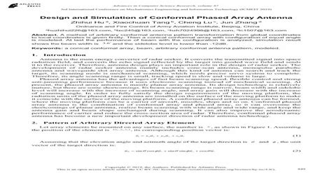 pdf design and simulation of conformal phased array antenna dokumen
