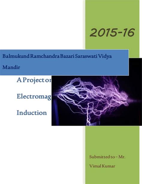 Physics Investigatory Electromagnetic Induction Class Xii Pdf