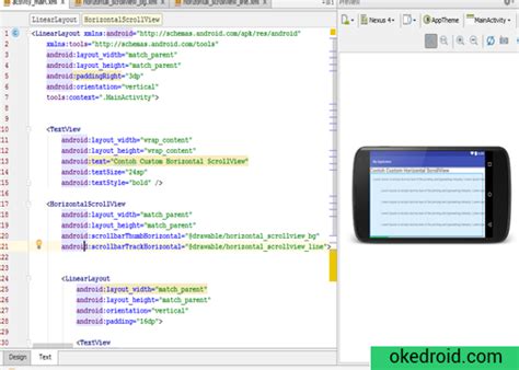Cara Membuat Contoh Custom Scrollview Horizontal Pada Layoutxml