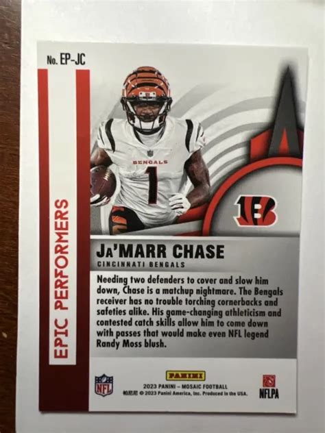 2023 Panini MosaÏque Football Jamarr Chase Epic Performers Ep Jc