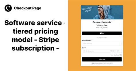 Software Service Tiered Pricing Model Stripe Subscription