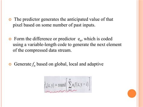 Lossless Predictive Coding In Digital Image Processing Pptx