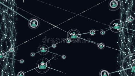 Animation Of Network Of Connections With People Icons Stock Video