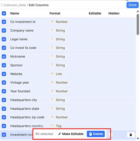 table new bulk hide columns 💬 feature requests retool forum