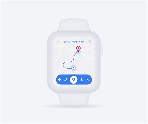 Smartwatch Map Gps Navigation App Ux Ui Concept Clock Map Application App Search Map