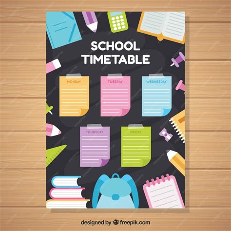 Шаблон школьного расписания Бесплатно векторы