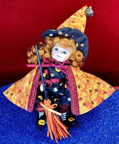 Marie Osmond Porcelain Doll ~ Bru Hilda ~ Halloween Witch Doll With
