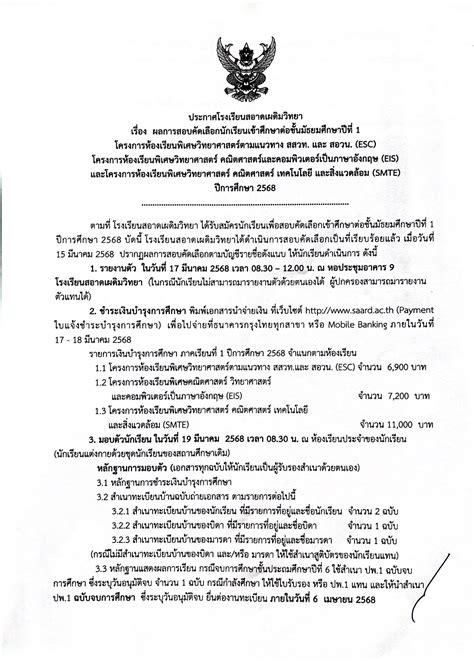 ประกาศผลสอบค กลุ่มบริหารงานวิชาการ โรงเรียนสอาดเผดิมวิทยา