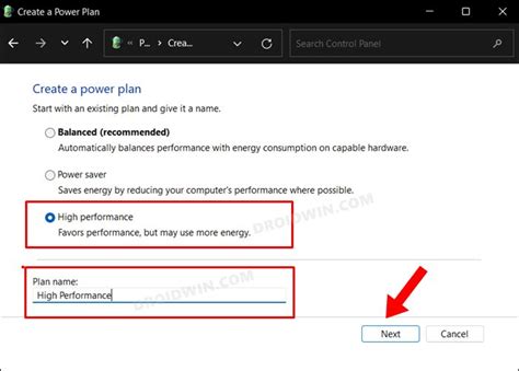 Enable High And Ultimate Performance Power Plan In Windows 11