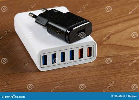 Multiport Charging Station Stock Image Image Of Single