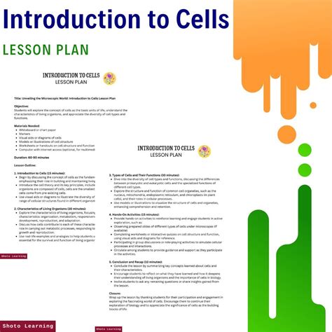 Cell Discovery Lesson Plan Introduction To Cells