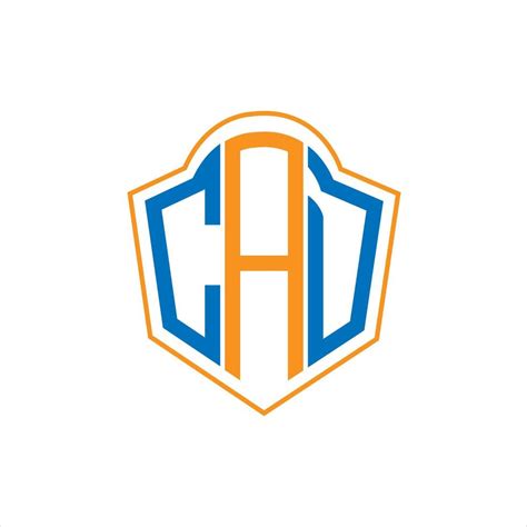 Cad Abstract Monogram Shield Logo Design On White Background Cad Creative Initials Letter Logo