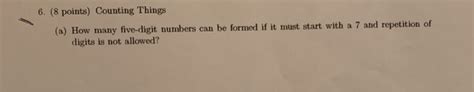 solved 6 8 points counting things a how many five digit