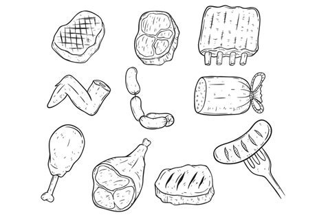Meat Drawing At Getdrawings Free Download Clip Art Free Download