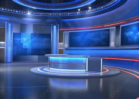 디지털 세계지도 디스플레이를 갖춘 Tv 뉴스 스튜디오 뉴스 스튜디오 방송 배경 긴급 속보 배경 일러스트 및 사진 무료 다운로드 Pngtree