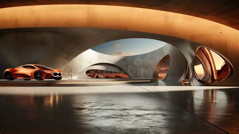 Futuristic Architecture With Fluid Design Organic Shapes And Curved