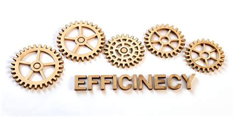 Efficiency Concept Interlocking Gears Symbolizing Streamlined Operational Management Flat Vector