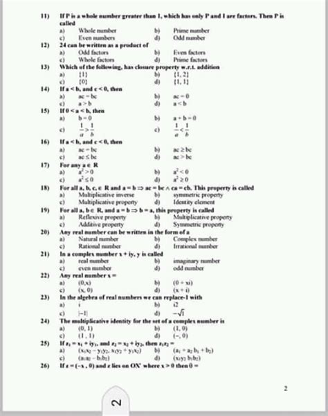 First Year Math Important Definitions Zahid Notes