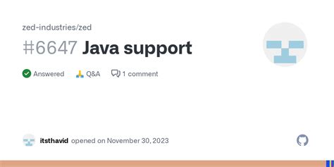 java support · zed industries zed · discussion 6647 · github