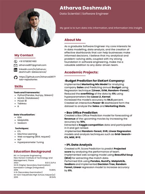 atharva deshmukh resume pdf download free pdf data analysis data science
