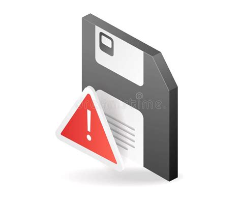 Flat Isometric 3d Illustration Hardware Error Storage Memory Stock Illustration Illustration