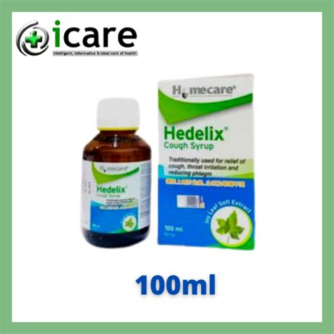 Homecare Hedelix Cough Syrup 100ml Exp Date 06 2025 Shopee Malaysia