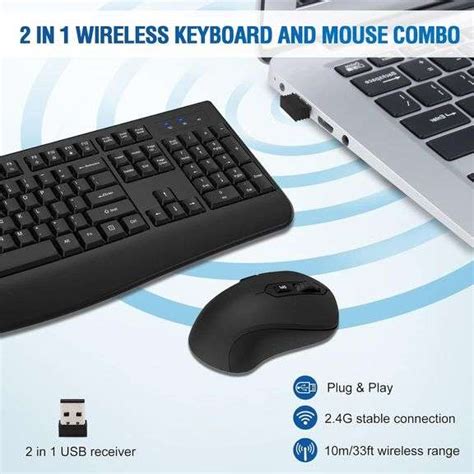 Wireless Keyboard And Mouse Combo Loigys Full Sized 2 4ghz Wireless Keyboard With Comfortable