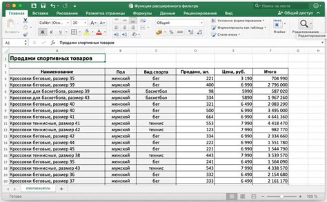 Расширенный фильтр Excel как пользоваться
