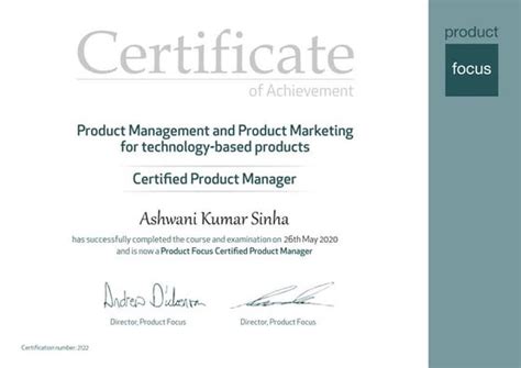 Certificate Of Completion For The Iot Product Manager Certificate Program Ppt