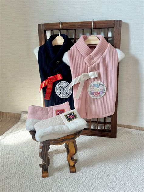 강아지한복 전통패치 누빔 배자 2color강아지옷 생활한복 S 2xl 명절 설날 추석 애견한복 에이블리