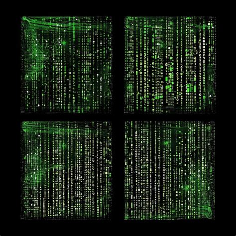 Premium Photo Colorful Cyberpunk Hacker Matrix Code Screens Panel Design With Simul