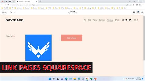 How To Link Pages In Squarespace Youtube