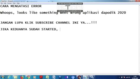 Solusi Error Whoops Looks Like Something Went Wrong Aplikasi Dapodik