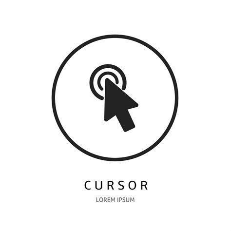 Cursor Icon Illustration Sign For Logo Stock Vector 20672379 Vector