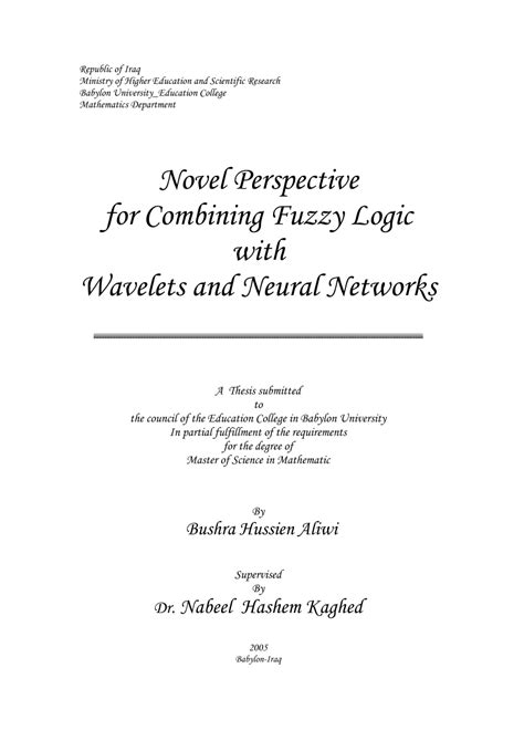 Pdf Novel Perspective For Combining Fuzzy Logic With Wavelets And Neural Networks